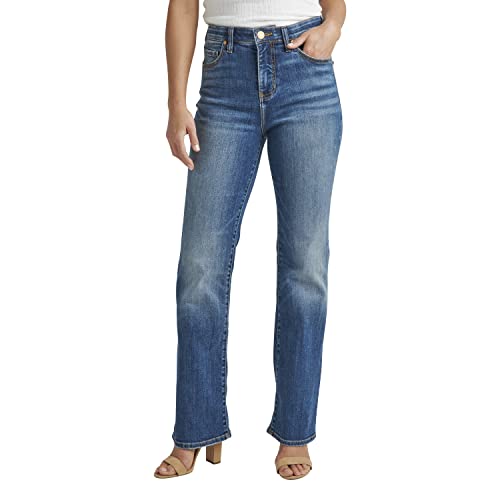 JAG Jeans Women's Phoebe High Rise Bootcut Jeans-Legacy, Seaside Blue, 16