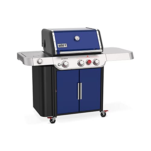 Weber Genesis E-335 Liquid Propane Gas Grill, Deep Ocean Blue