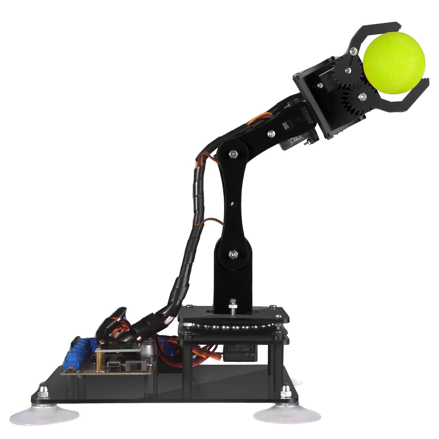 Gitsee 5-DOF 5Axis Robotic Arm Kit, Robot Arm Building Kit Compatible with Arduino IDE, Programmable DIY Coding STEM Robot Arm Kit with OLED Display Processing Code and Online Tutorials