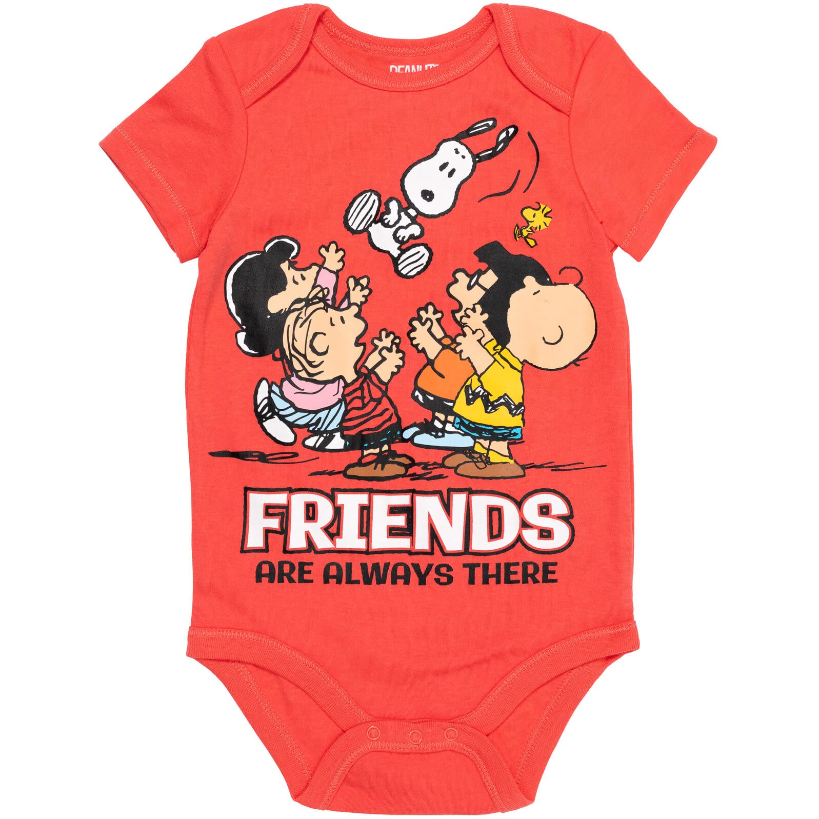 Peanuts Snoopy Charlie Brown Baby Boys 5 Pack Short Sleeve Bodysuit Multi 24 Months