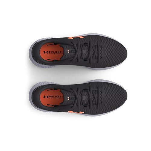 Under Armour Men's Charged Rogue 3, (100) Jet Gray/Black/Panic Orange, 10.5