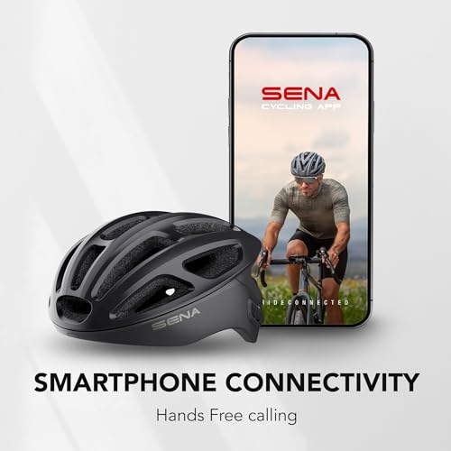 Sena R1 Smart Cycling Helmet (Matte Black, Large)