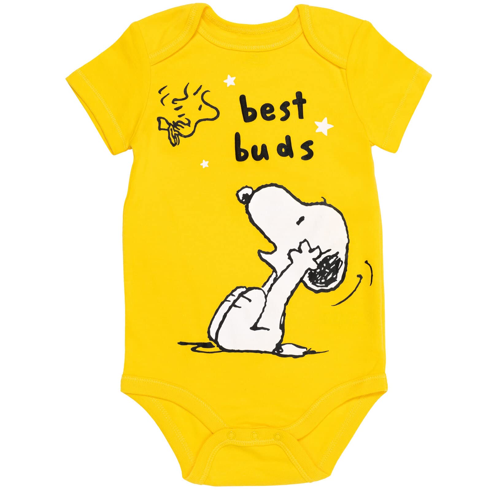 Peanuts Snoopy Charlie Brown Baby Boys 5 Pack Short Sleeve Bodysuit Multi 24 Months