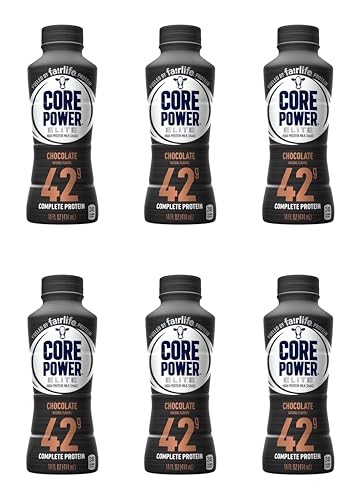 Fairlife Core Power High Protein Milk Shake, Natural Flavor Ready to Drink Protein Shake, The best Chocolate Fairlife Protein Shakes,14 fl oz , 42gm (Chocolate flavor, Pack of 6 Bottles) protein, fairlife chocolate milk,