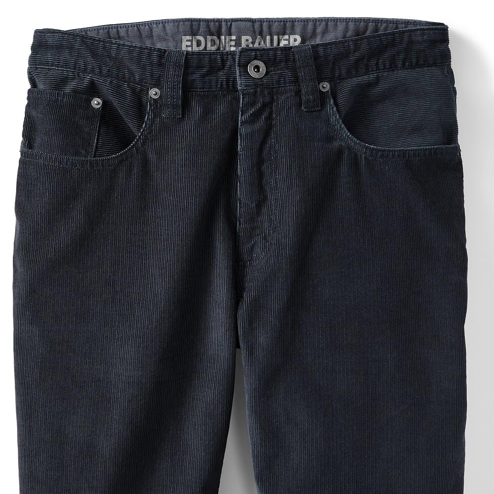 Eddie Bauer Men's Corduroy 5-Pocket Pants, Storm, 34W x 32L