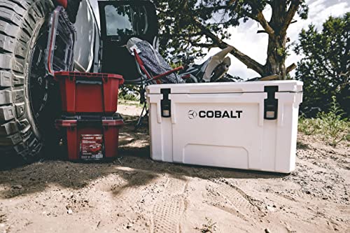 Cobalt 55 Quart Roto-Molded Super Ice Cooler | Large Ice Chest Holds Ice Up to 3 Days | (Gray)