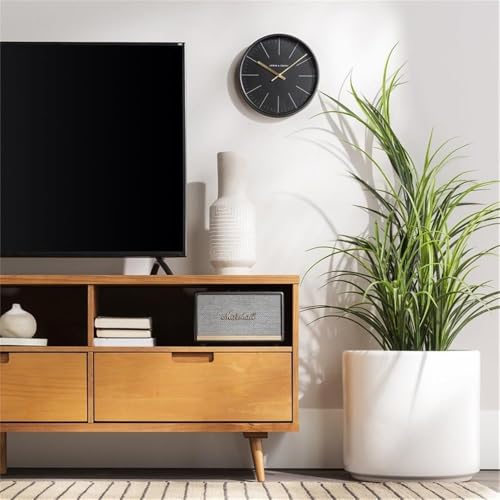 Walker Edison Millie Mid Century Modern 3 Drawer Solid Wood Low Stand for TVs up to 80 Inches, 70 Inch, Caramel