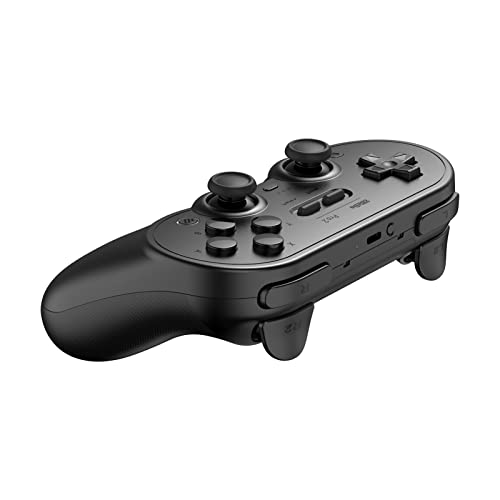8Bitdo Pro 2 Bluetooth Gamepad for Switch/Switch OLED, PC, macOS, Android, Steam & Raspberry Pi with Storage Case (Black Edition)
