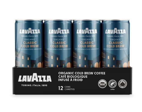 Lavazza medium roast Organic Classic Cold Brew Coffee - (8 Fluid Ounce - Pack of 12)