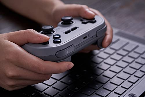 8Bitdo Pro 2 Bluetooth Gamepad for Switch/Switch OLED, PC, macOS, Android, Steam & Raspberry Pi with Storage Case (Black Edition)