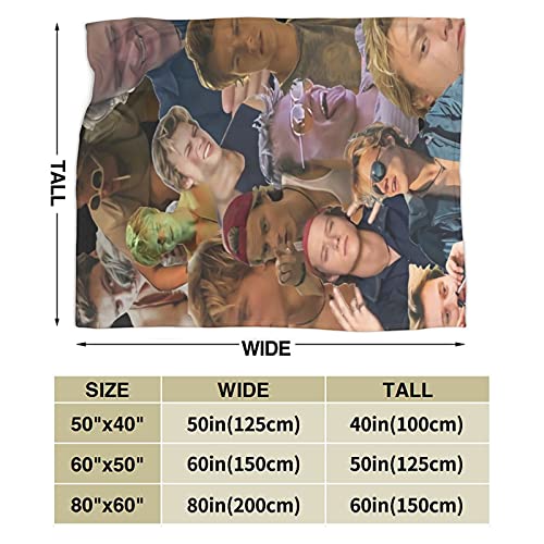 Angxtury Rudy Pankow as JJ Throw Blanket Beach Blanket Picnic Blanket Fleece Blankets for Sofa,Office Bed car Camp Couch