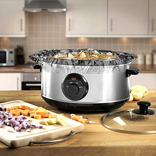WRAPOK Small Slow Cooker Liners Kitchen Disposable Cooking Bags BPA Free for Oval or Round Pot, Size 11 x 16 Inch, Fits 1 to 3 Quarts - 4 Pack (40 Bags Total)