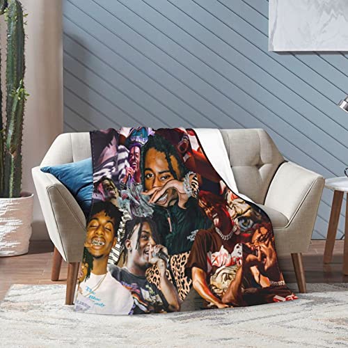 DanaJLessard Flannel Blanket Playboi Rapper Carti Throws Blanket Fleece Air Conditioning Blankets All Season 60"x50"