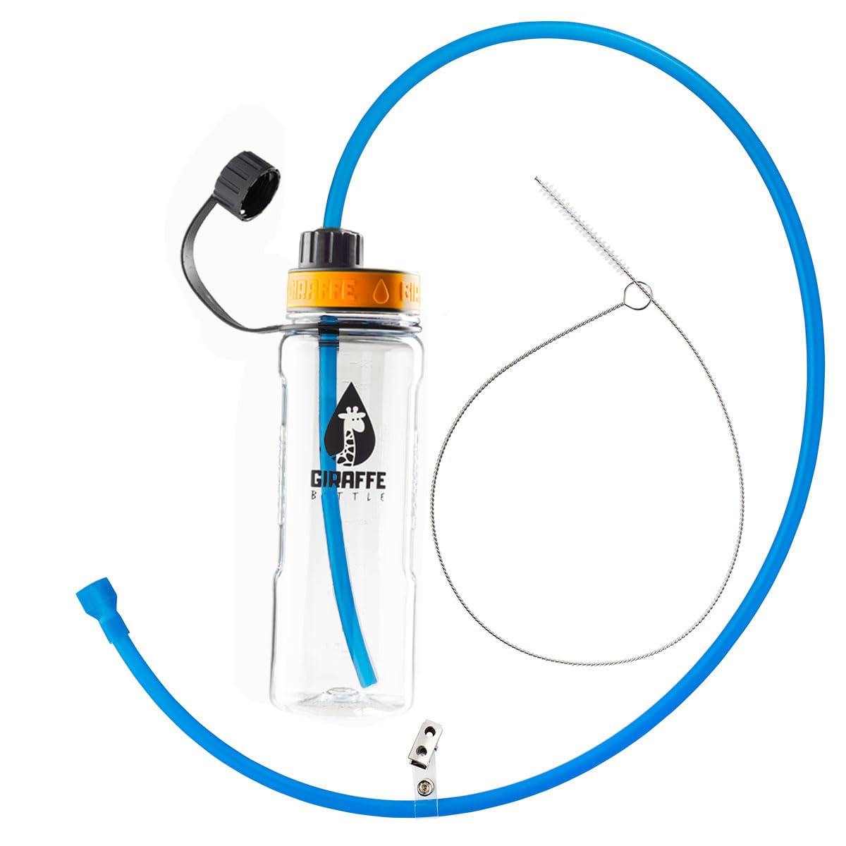 Giraffe Bottle Journey Hydration System, Clear Tritan Bottle, 36 inch / 91 cm Journey Straw