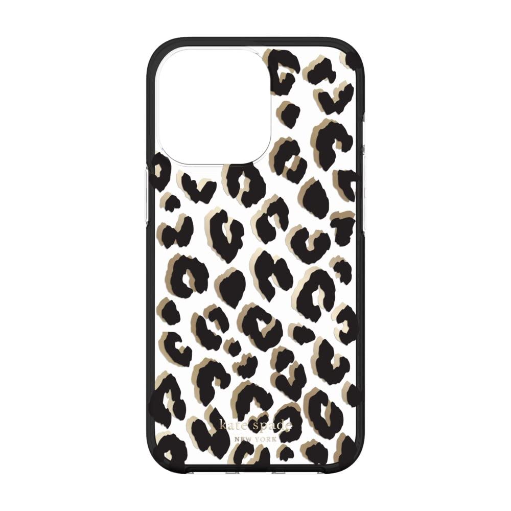 kate spade new york Protective Hardshell Case for iPhone 13 Pro - City Leopard Black