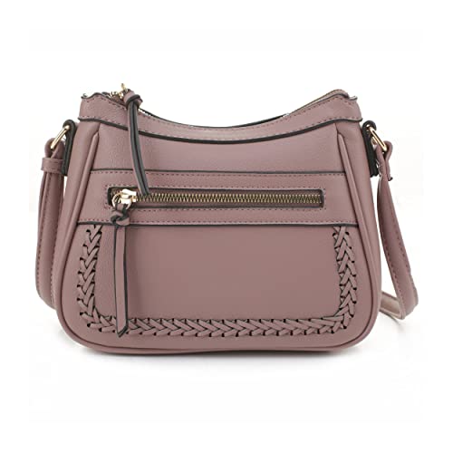 Emperia Elva Small Whipstitch Vegan Leather Crossbody Bags Shoulder Bag Purse Handbags for Women - MV