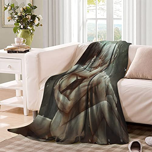 Anime Blanket Tokyo Ghoul Ken Kaneki and Touka Kirishima Throw Blanket Lightweight Soft Cozy Flannel Sofa Bed 40x50inch(100x130cm)