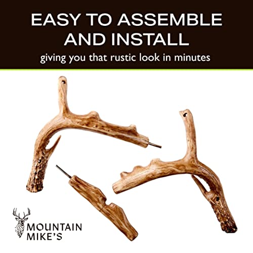 Mountain Mikes - Antler Bath Towel Rack - Decor Inspired by The Great Outdoors - Durable Replicated Deer Antlers - Easy Assembly - 16β to 24β Wide