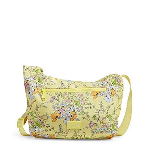 Vera Bradley Women's Recycled Lighten Up Reactive Crossbody Sling Purse, Sunlit Garden, One Size