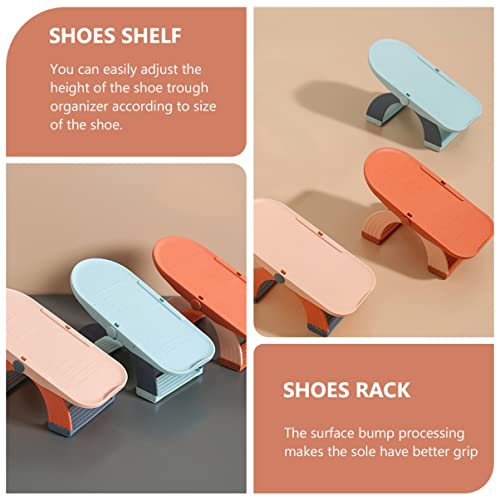 CUBTOL Space Slipper for Deck Holder Stands Clo Low Fixtures Save Stacker: Shoe Rack Slot Sandals Double Organizer Shoes Sneakers Display Organization Sandal Heel Slots Saver Plastic