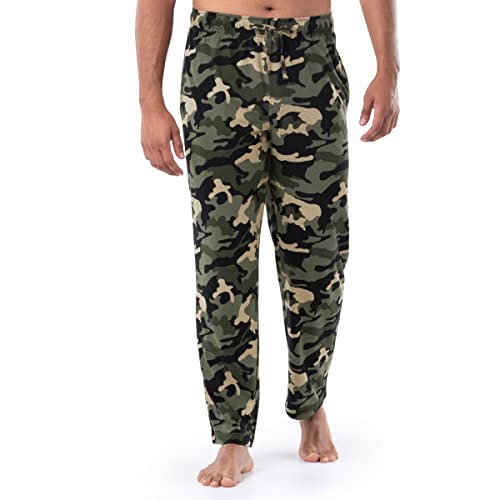 Fruit of the Loom Men's 1-Pack Extended Sizes Jersey Knit Sleep Pant (1 & 2 Packs), Camo, Large