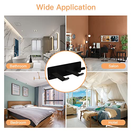 Blow Dryer Holder Wall Mount, Yimerlen Hair Dryer Holder Compatible with Dyson Hair Dryers for Bedroom and Bathroom (Black)