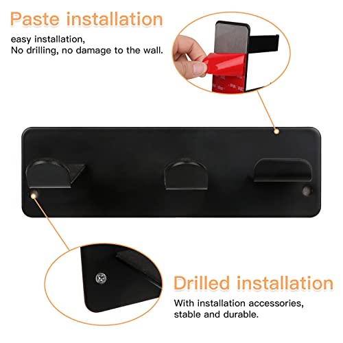 Blow Dryer Holder Wall Mount, Yimerlen Hair Dryer Holder Compatible with Dyson Hair Dryers for Bedroom and Bathroom (Black)