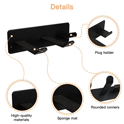 Blow Dryer Holder Wall Mount, Yimerlen Hair Dryer Holder Compatible with Dyson Hair Dryers for Bedroom and Bathroom (Black)