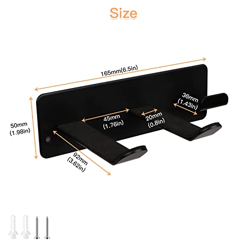 Blow Dryer Holder Wall Mount, Yimerlen Hair Dryer Holder Compatible with Dyson Hair Dryers for Bedroom and Bathroom (Black)