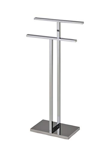 Kings Brand Furniture - Mertzon Modern Metal Free-Standing Towel Rack Stand, Chrome