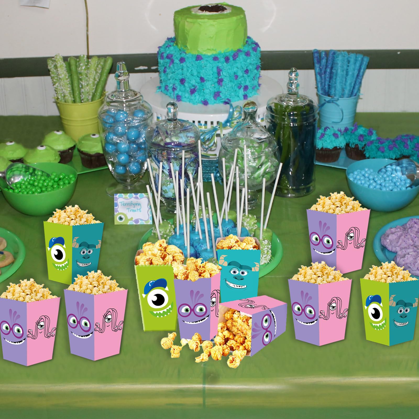 Party Bags Popcorn Boxes, Contains 20 pcs Paper Bags, Theme Birthday Party Decorations
