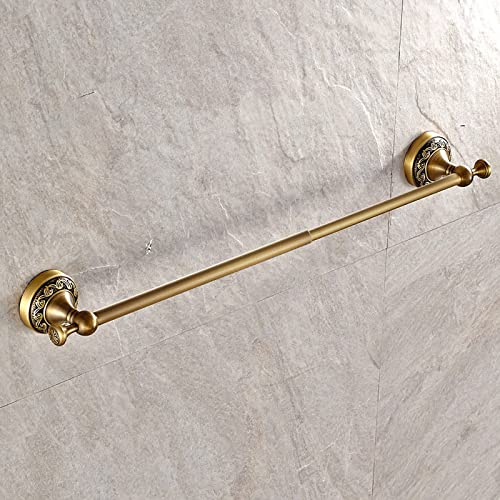 Leyden Antique Towel Bar,Adjustable Towel Holder Rod Brass Bathroom Accessories Expandable 15.2 to 27.8 Inch Vintage Wall Mount