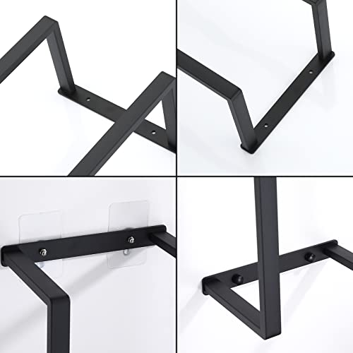 Bathroom Wall Towel Rack, Stainless Wall Mounted Towel Racks Holder with 2 Bars, Organizer for Storage of Rolled Bath Towels or Washcloths Hand (16 inches)