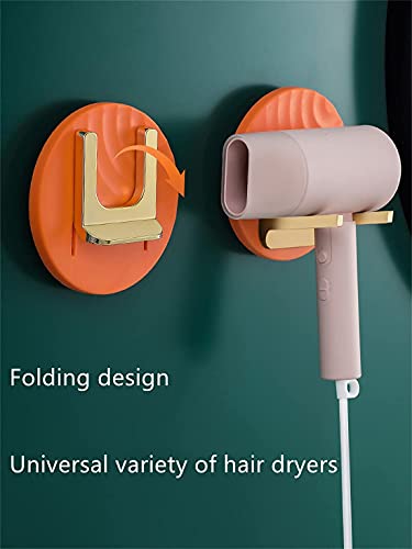 CARURLIFF Foldable Hair Dryer Holder,Wall Mounted Hair Tool Organizer,Wall Mount Bathroom Decor Blow Dryer Hanger