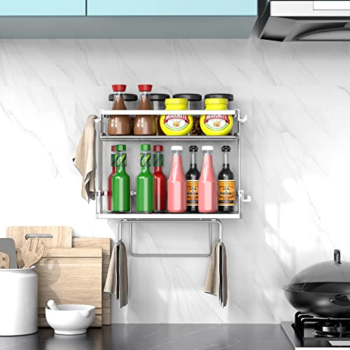 Misounda Over The Toilet Storage,Toilet Rack,Toilet Storage Rack, 2-Tier Bathroom Organizer Shelves with Divider,No Drilling Space Saver with Wall Mounting Design,White