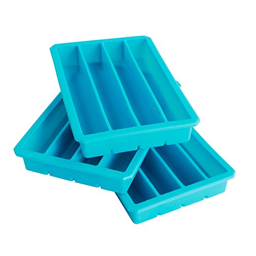 Webake Silicone Ice Cube Trays for Water Bottles Ice Cube Mold 12 Cavity, Easy Release Long Ice Cube Sticks For Bottled Beverage, Soda, Sport Drinks, Burritos Egg, Pack of 3