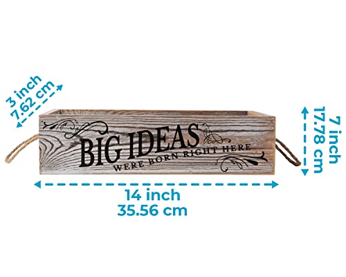 Bathroom Decor Box, 2 Sides with Funny Sayings -Perfect for Farmhouse Bathroom Decor, Rustic Bathroom Decor, Funny Toilet Paper Holder - Rustic White