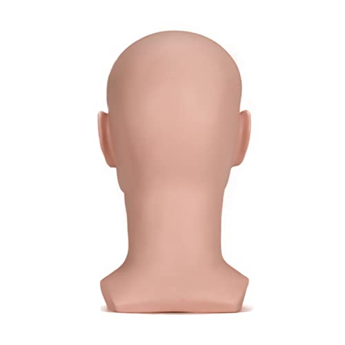MIAOMANZI Bald Female Training Head Cosmetology Mannequin Head for Wigs Making and Display with Free clamp (L30T-202)