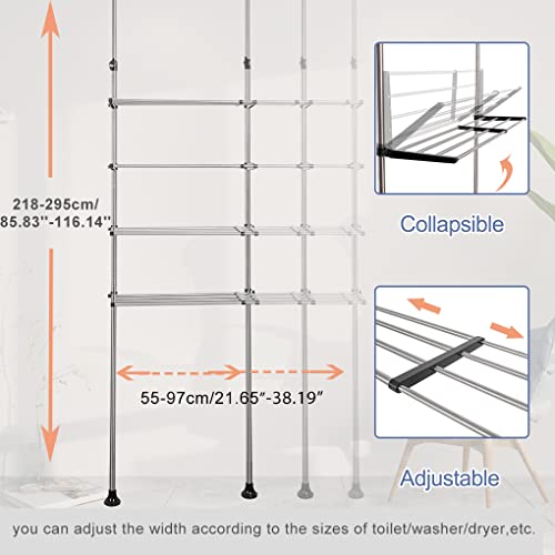 DAHOOMII Over The Toilet Storage Shelf Laundry Room Organizer Rack 0777-26 0