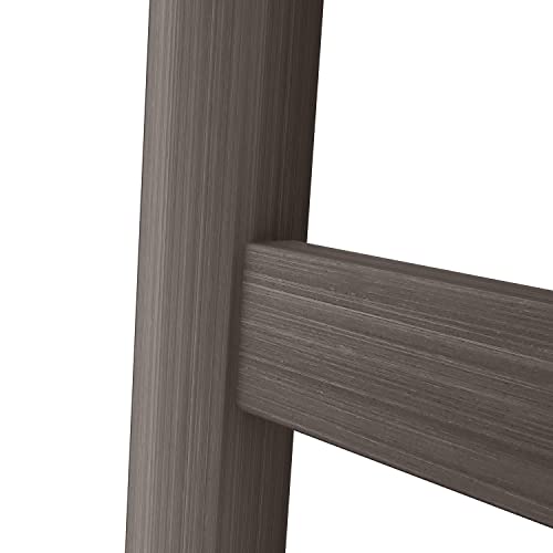 Ballucci Blanket Ladder, 5-Tier Towel Rack, Wood Decorative Ladder Shelf for Blankets, Throws, Quilts in Bathroom, Living Room, Bedroom, 54" Tall - Rustic Gray