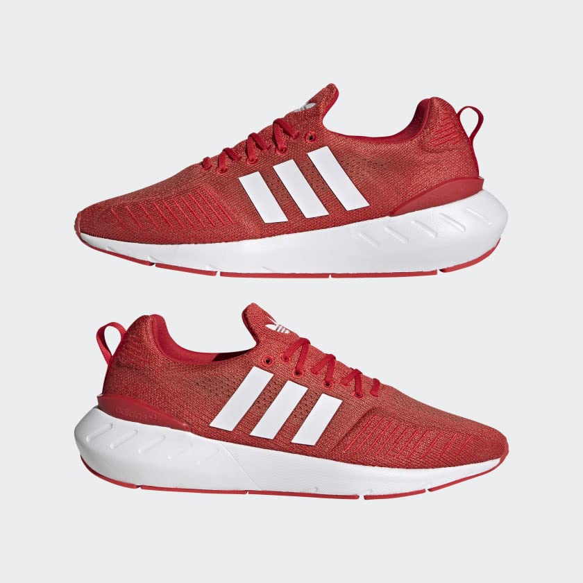 adidas Men's Swift Run 22 Sneaker, Vivid Red/White/Altered Amber, 10