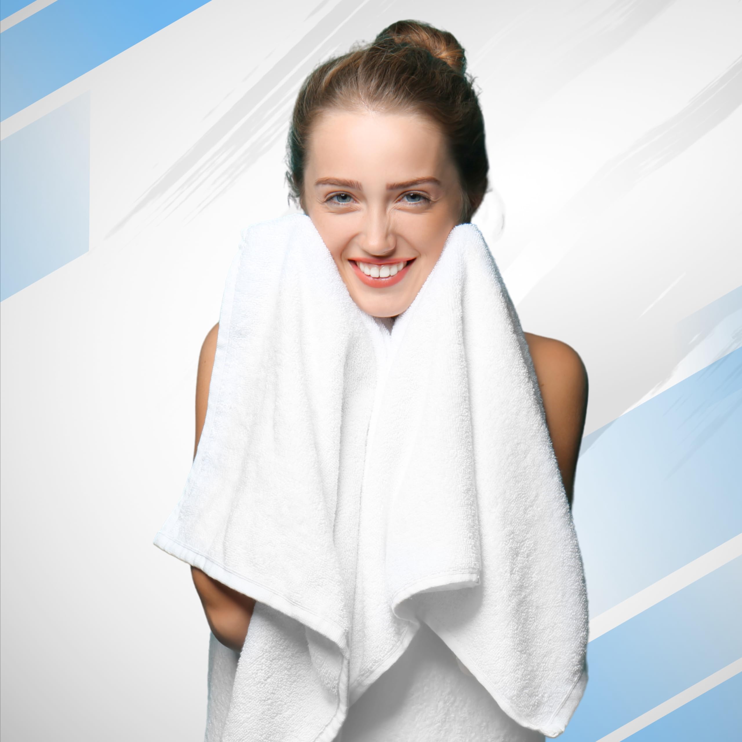 Infinitee Xclusives Luxury 100% Ring-Spun Cotton Bath Towels Set of 4 (27x54 inches) β Soft, Absorbent & Quick-Drying Towels for Bathroom, Gym, Spa & Hotel Use (Intimate Red)