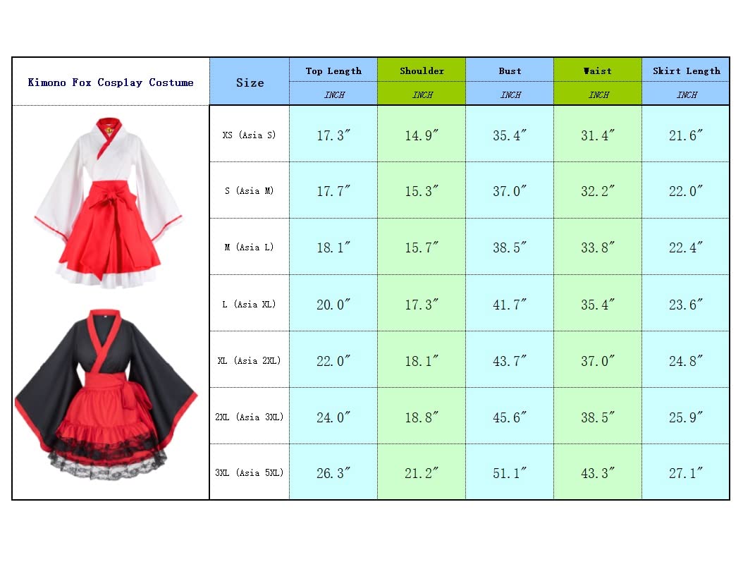 Elibelle Japanese anime red and Black kimono fox cosplay costume Furry Fox Ear with socks L