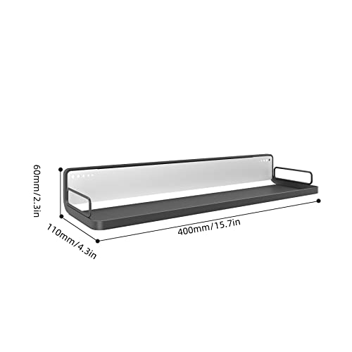 HORIAMIT Metal Bathroom Shelf Wall Mounted, Spice Rack, Floating Shelf for Living Room, Kitchen, Bathroom(15.7 Inch)