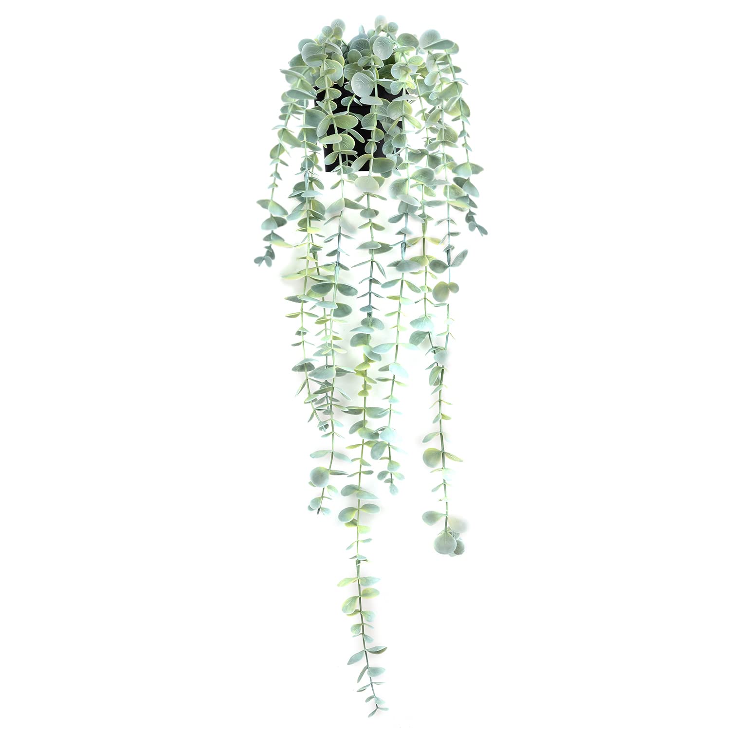 BACAMA Fake Hanging Plant Eucalyptus Small Decor Faux Hanging Vine Plants Wall Greenery for New Home Decoration 1PCS Bright Green 23.6Inches