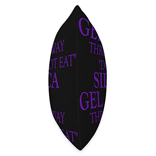 Silly Snacky Snacks DO NOT EAT SILICA GEL Purple Black Desiccant Silica Gel Pack DO NOT EAT Away Throw Pillow, 16x16, Multicolor