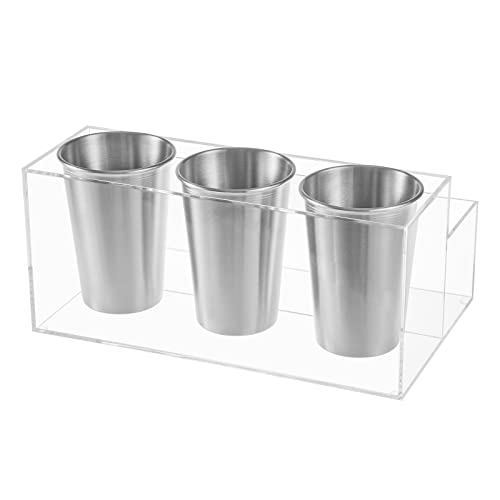 KAITELA Clear Acrylic Hair Tool Organizer, Blow Dryer Hot Tools Holder, Bathroom Vanity Countertop Storage Stand for Makeup, Curling Iron, Flat Iron, Blower