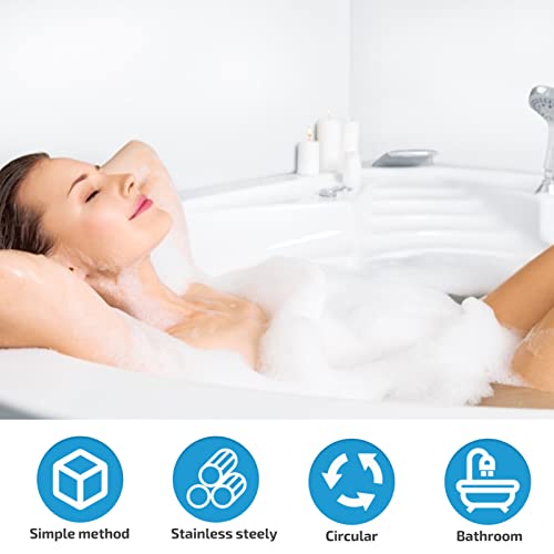 Cabilock Table and Shower Fits Most Extendable Bath Bathtub Tubs European Tray Removable Sundries Golden Phone Accessories Sponge Bathroom Counter Bathing Toys Glass Proof Spa Shelf, with