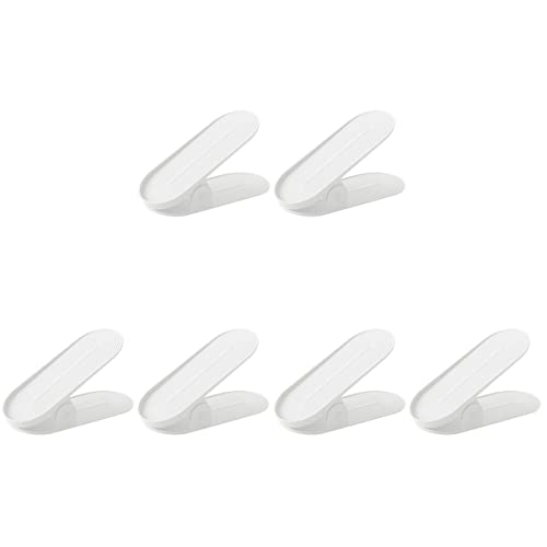 Baluue 6 pcs Shoe Small Rack Stacker High Stand Shoes Support Removable Slipper Plastic Slots Saver Cabinet Space-Saving Holder Organizer, Stands Layer Adjustable Heel for