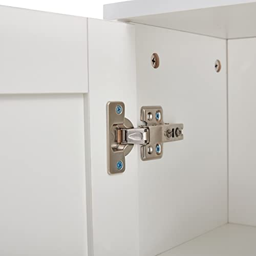 AWQM Over The Toliet Storage, Bathroom Over Toliet Storage Cabinet with Shelves and Doors, Bathroom SpaceSaver Organizer - White